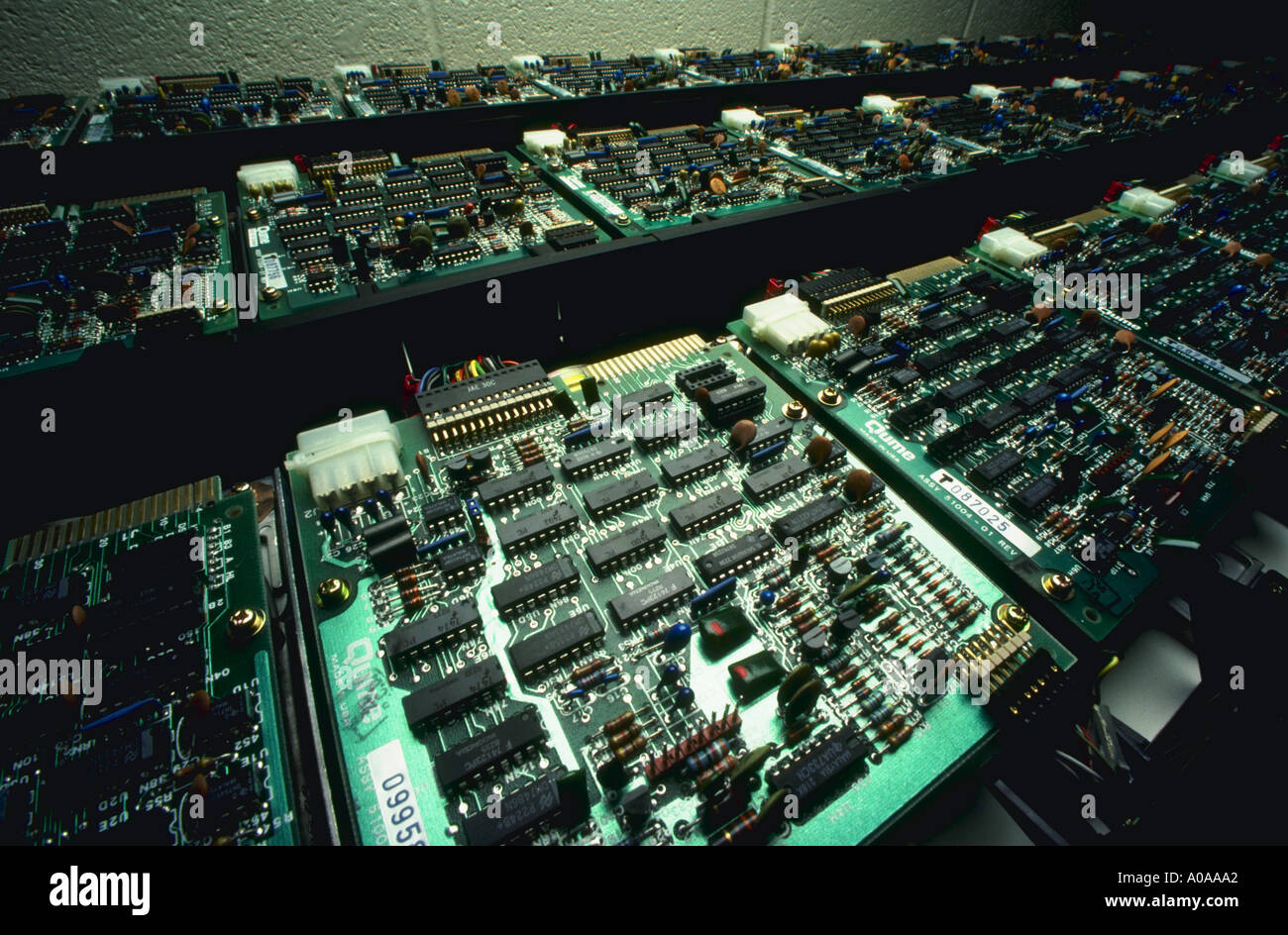 Computer disc drives being tested Stock Photo - Alamy
