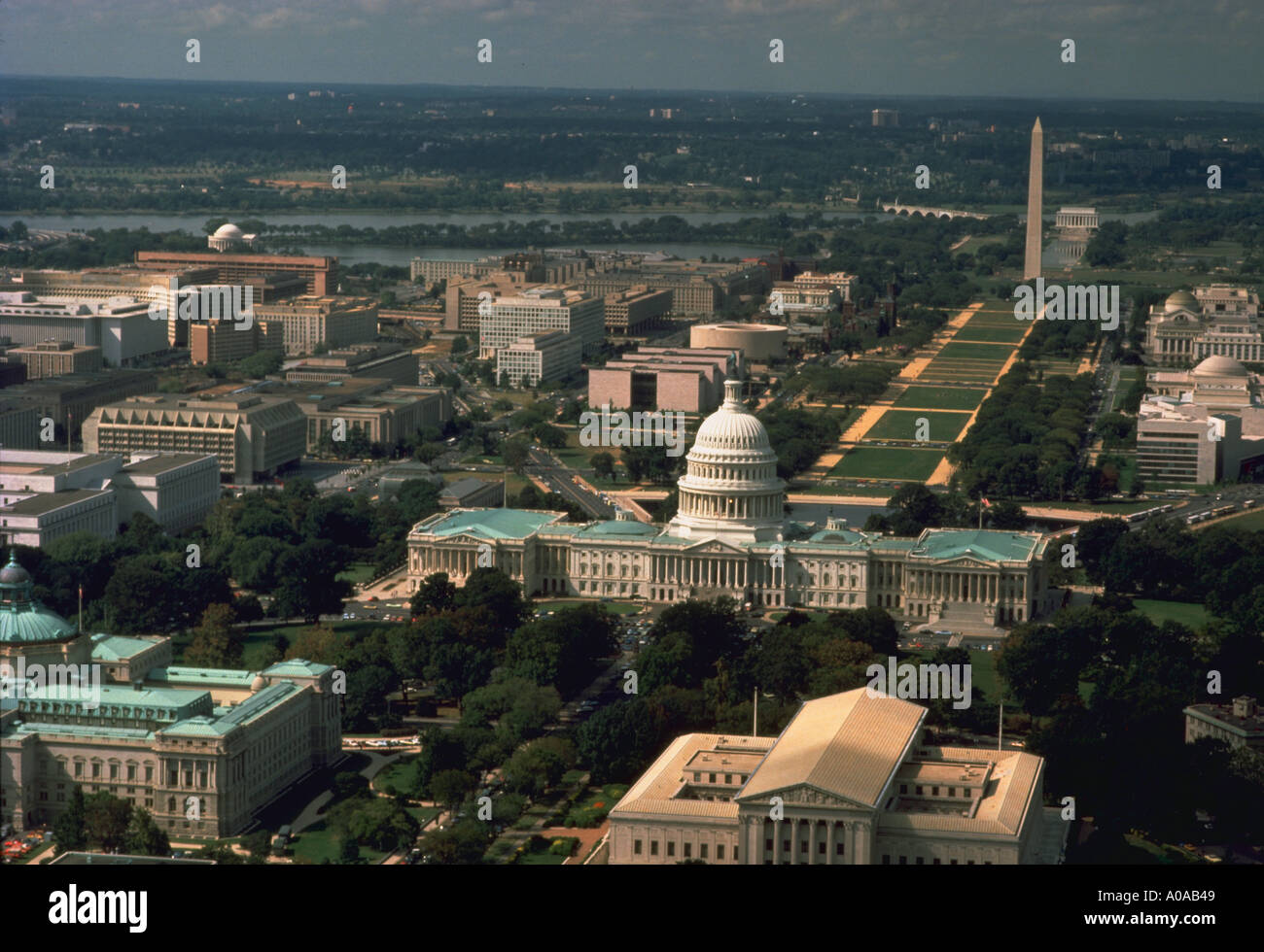 Aerial View Of Us Capitol Building High Resolution Stock Photography ...