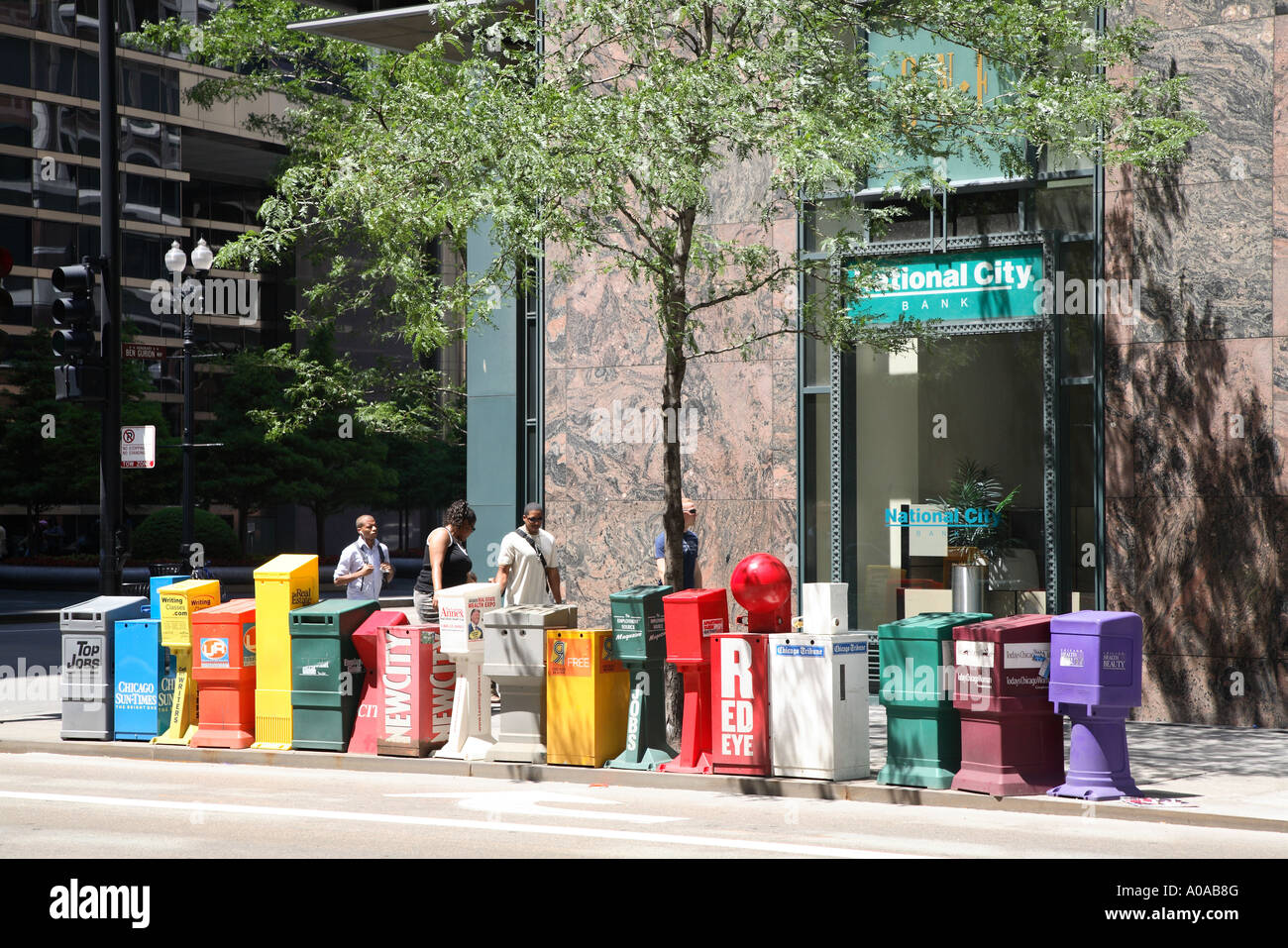 Chicago Illinois Newspaper Box Stock Photo - Alamy