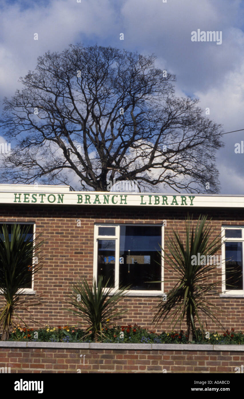 Heston branch library, Heston Middlesex, England UK Stock Photo - Alamy