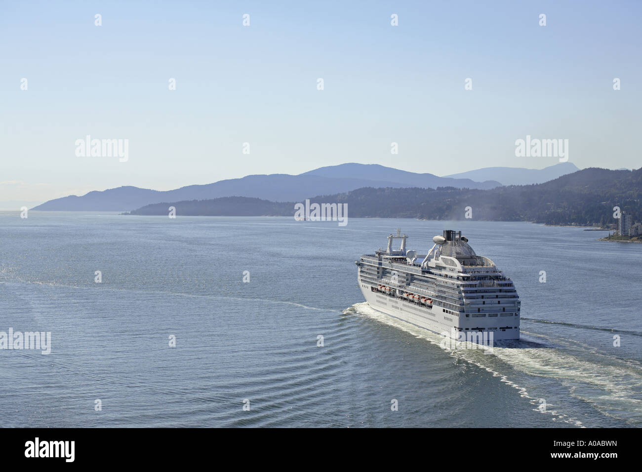 Cruise ship departing Vancouver, Canada Stock Photo - Alamy