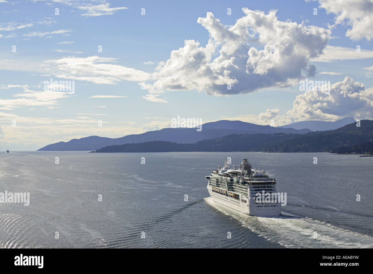Cruise ship departing Vancouver, Canada Stock Photo - Alamy