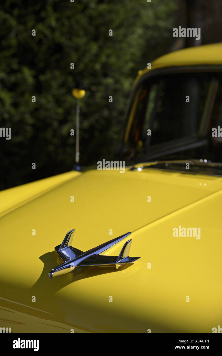Yellow vintage car Stock Photo - Alamy