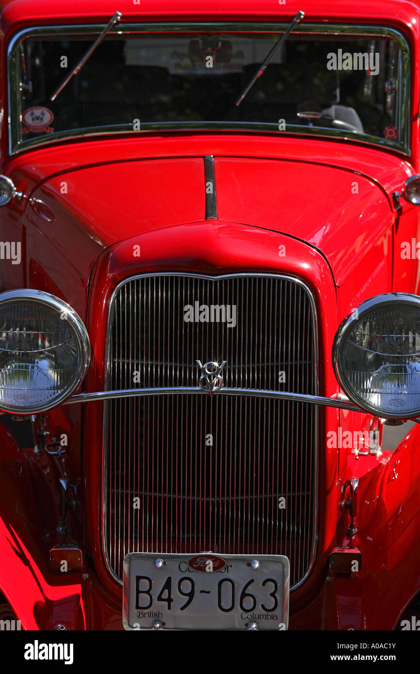 Red vintage car Stock Photo - Alamy
