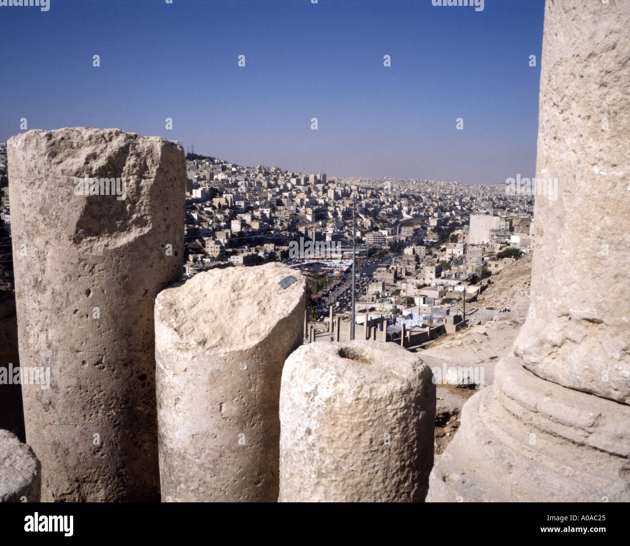 Pillars of the Temple of Hercules Amman Jordan Stock Photo - Alamy
