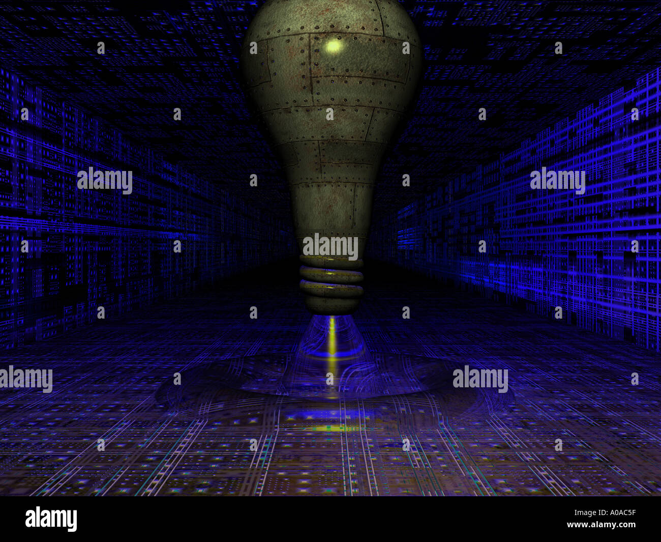 steel light bulb at night Stock Photo - Alamy