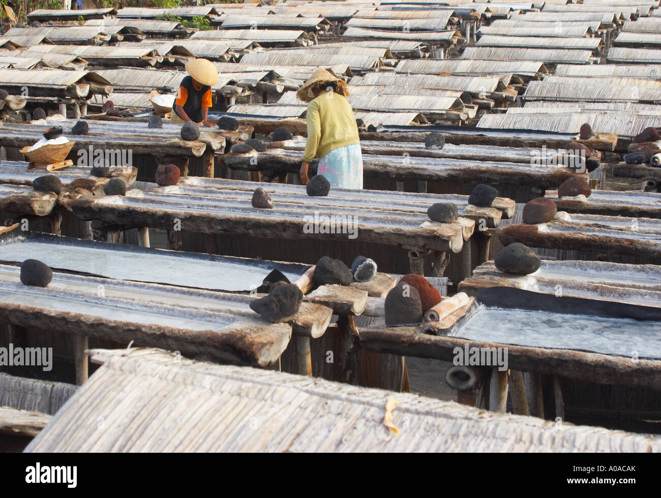 Kusamba , Women Collecting Salt Stock Photo - Alamy