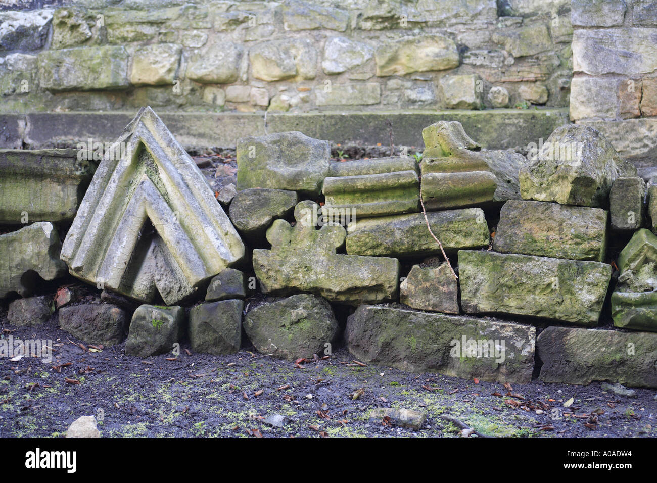 ARCHAEOLOGY Wall in York Museum Grounds built from archaeological ...