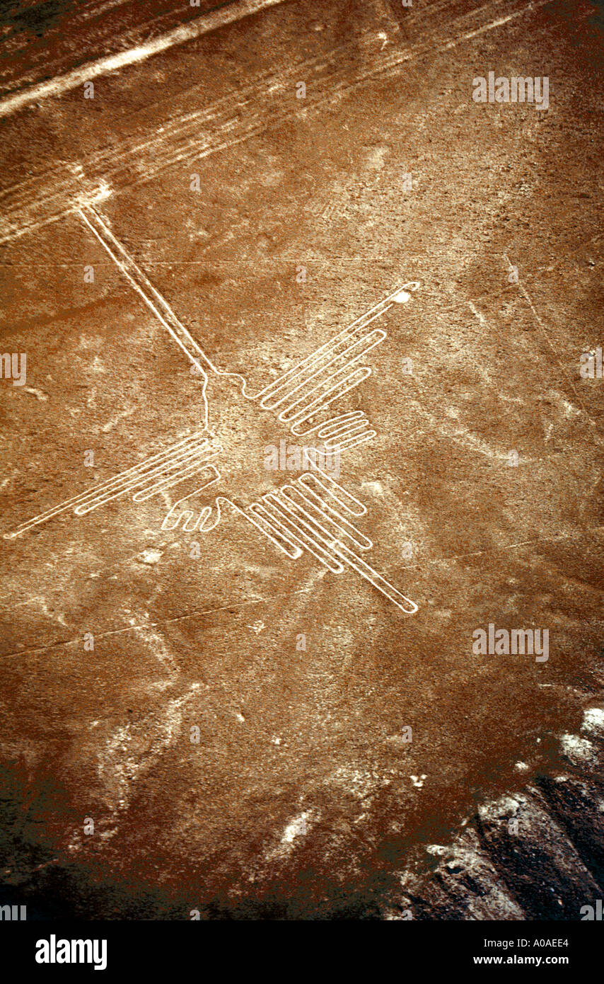 Nasca Lines Hummingbird Symbol Stock Photo - Alamy