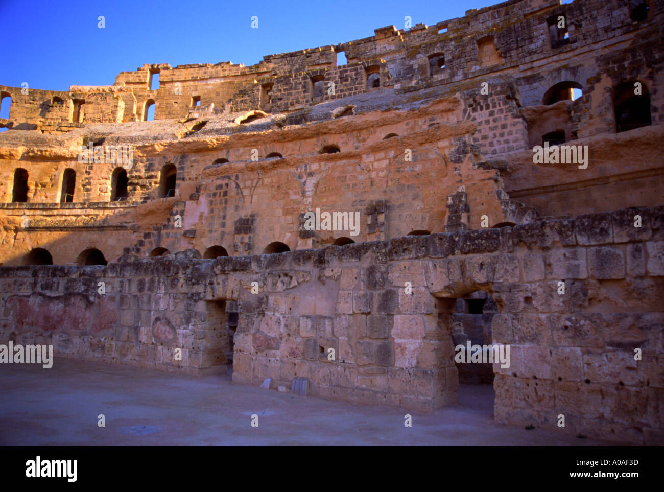 Ground floor roman amphitheatre Tunisia 1222 Stock Photo - Alamy