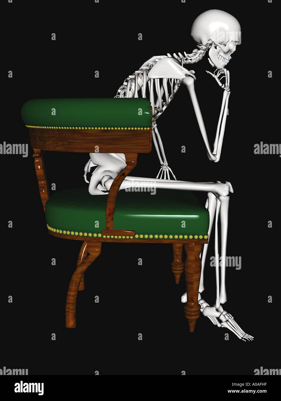 Skeleton sitting chair hi-res stock photography and images - Alamy