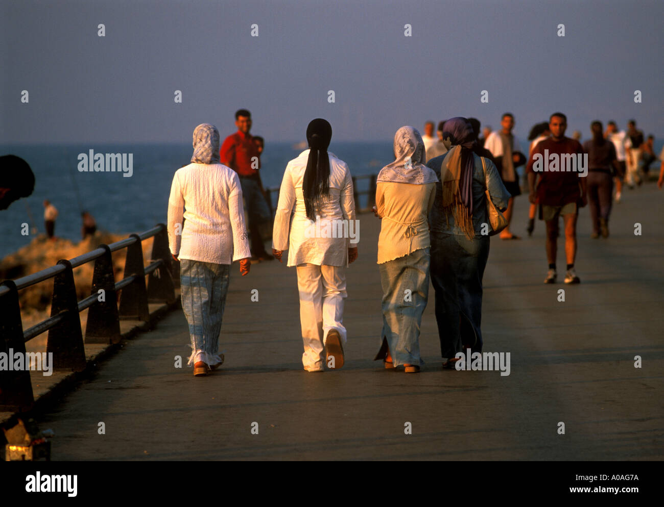 Lebanese Women Beirut Seafront Stock Photo - Alamy