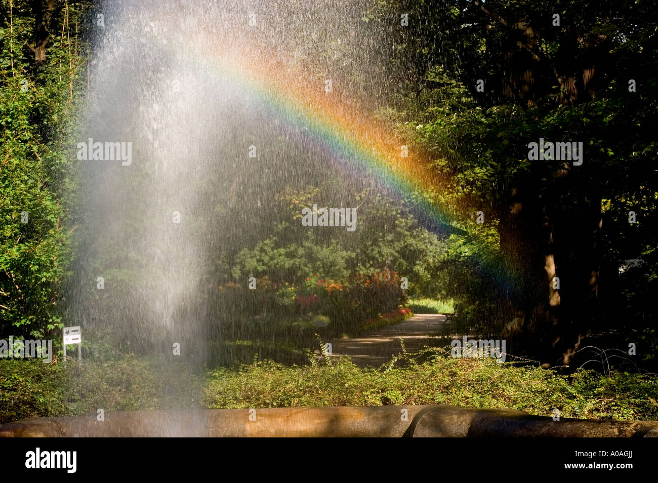 Water fountain rainbow water hi-res stock photography and images - Alamy