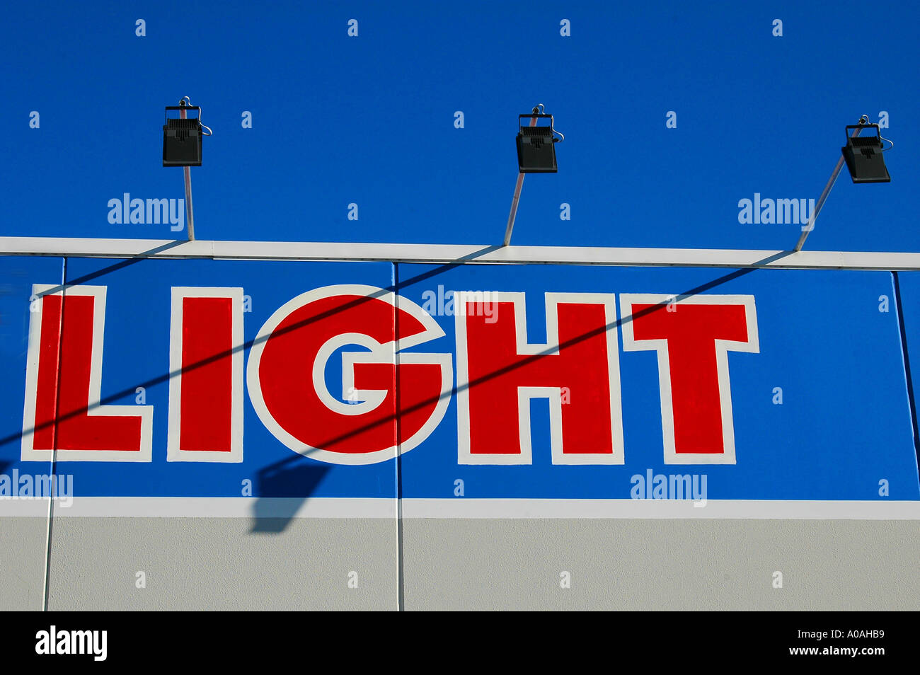 Light sign under lights, Australia Stock Photo - Alamy