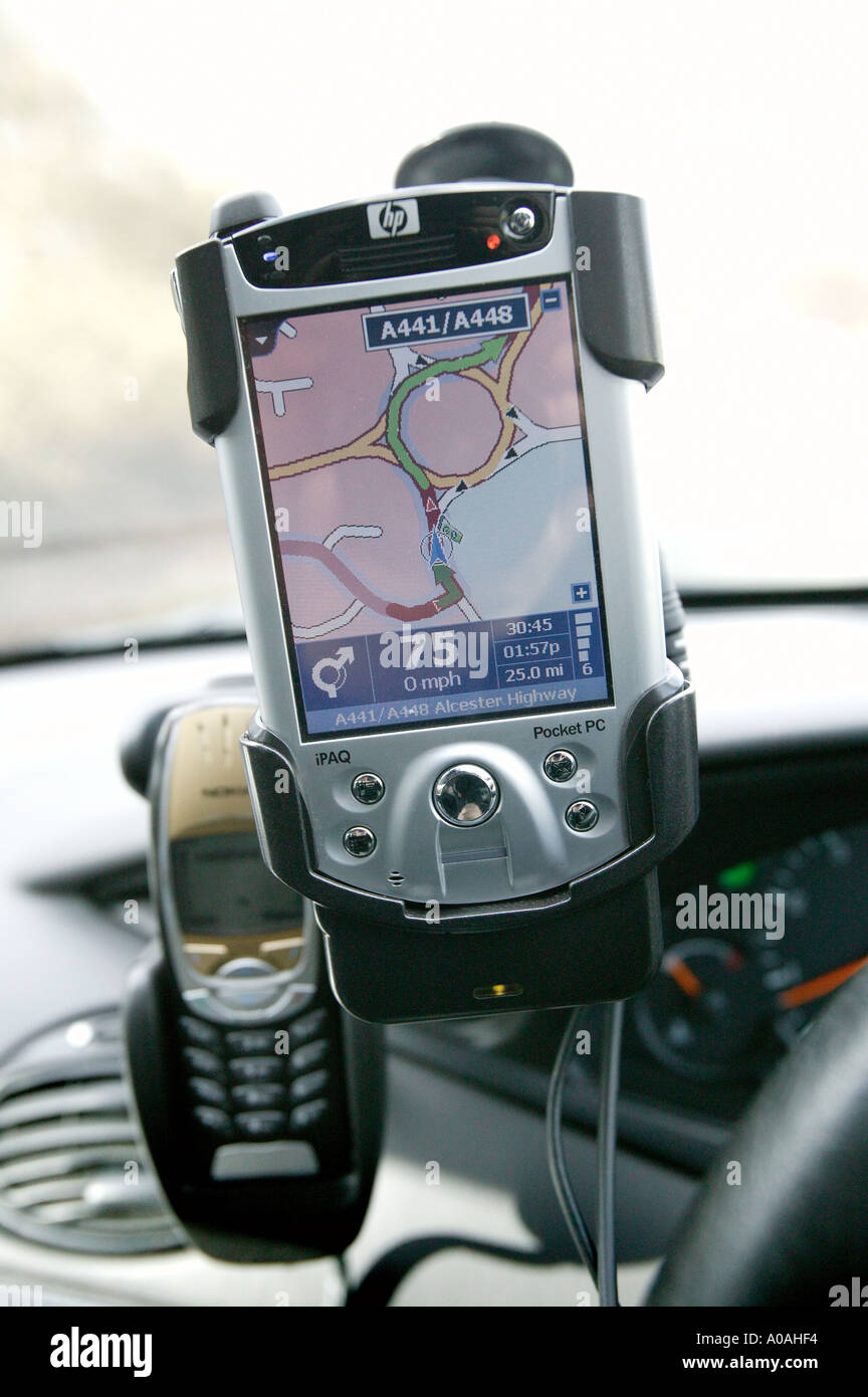 Finding a route car hi-res stock photography and images - Alamy