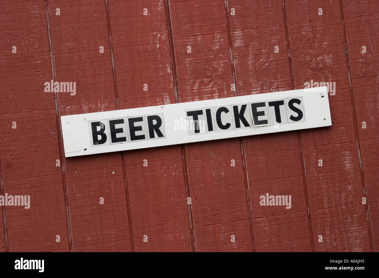 Sign at a fair reading Beer Tickets Stock Photo - Alamy