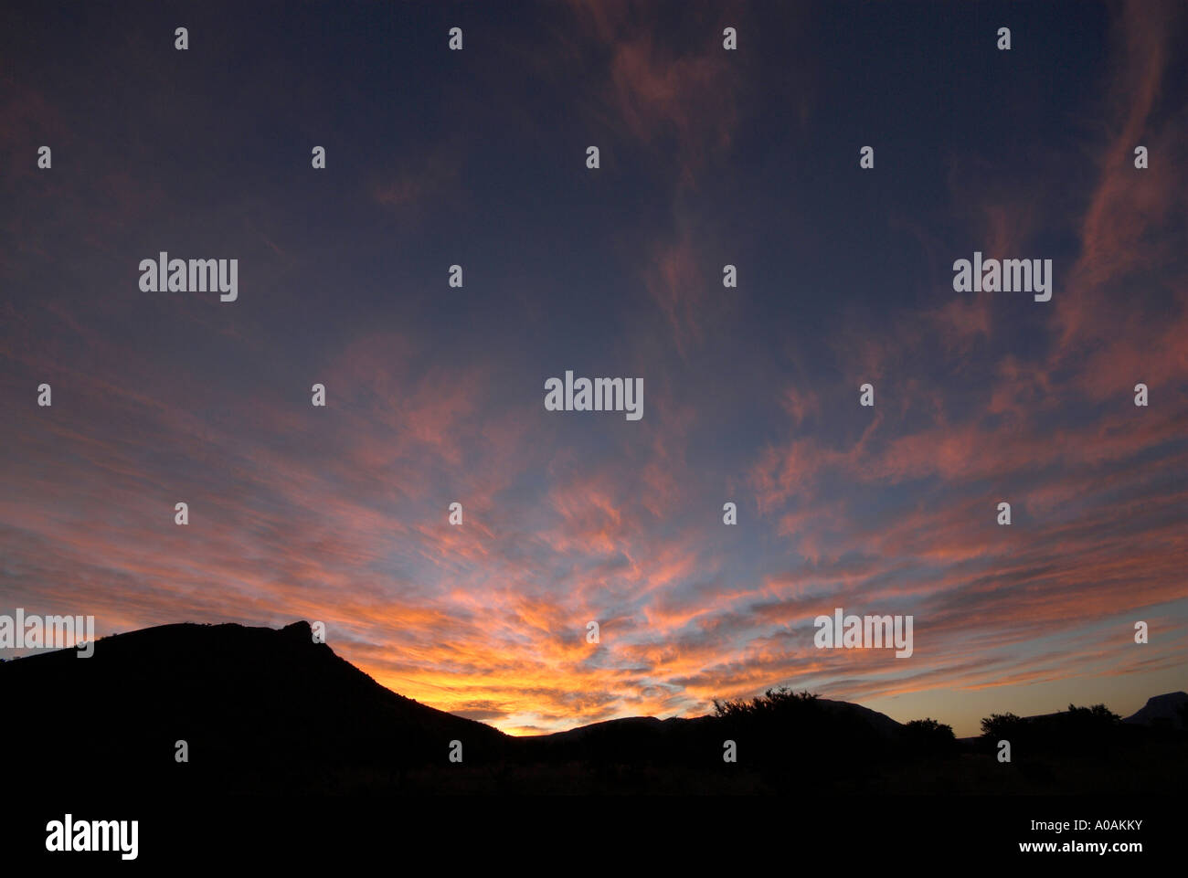 African sunset African scene African landscape beautiful sunset Stock ...