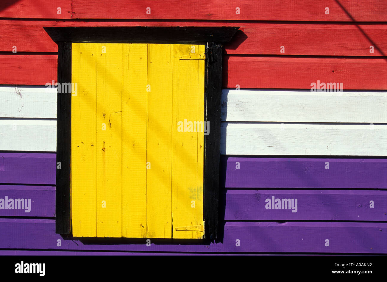 CARIBBEAN TOBAGO Vibrant colors painted on wooden shack inTobago Stock ...