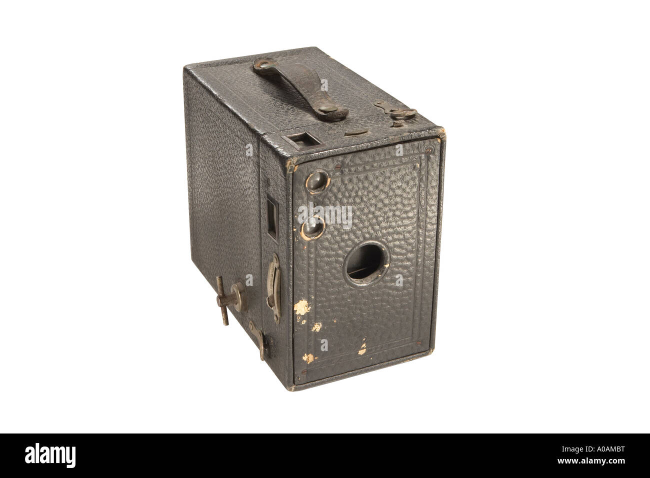 Old box camera with clipping path Stock Photo - Alamy
