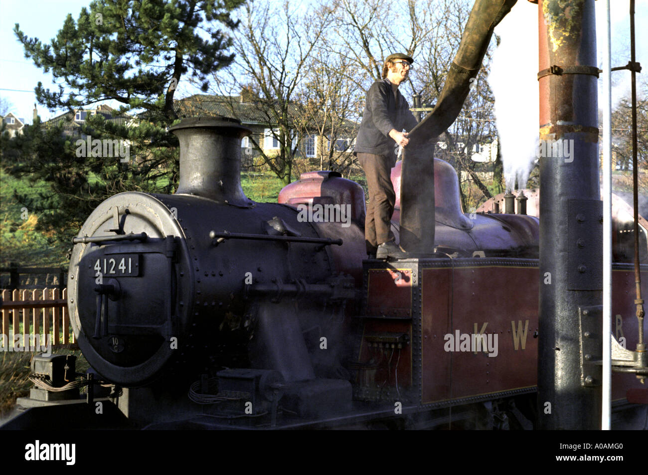 Keighley and Worth Valley Railway Locomotive 41241 taking water - 1 ...