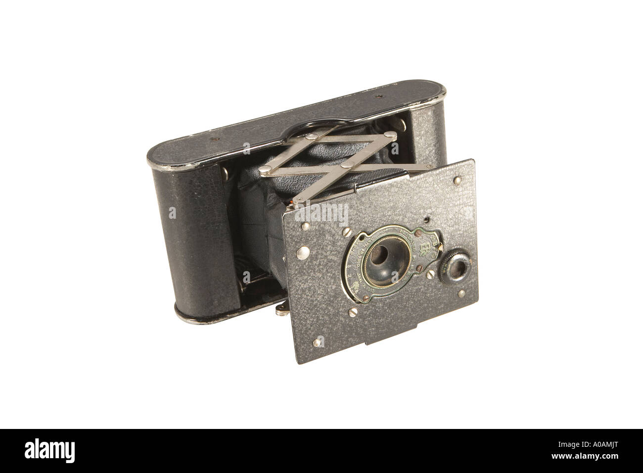 Old miniature vintage box camera with bellows Stock Photo - Alamy