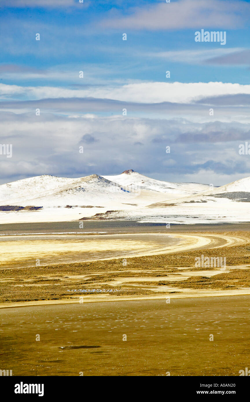 Mostly dry lake basin in Warner Valley Oregon Stock Photo - Alamy