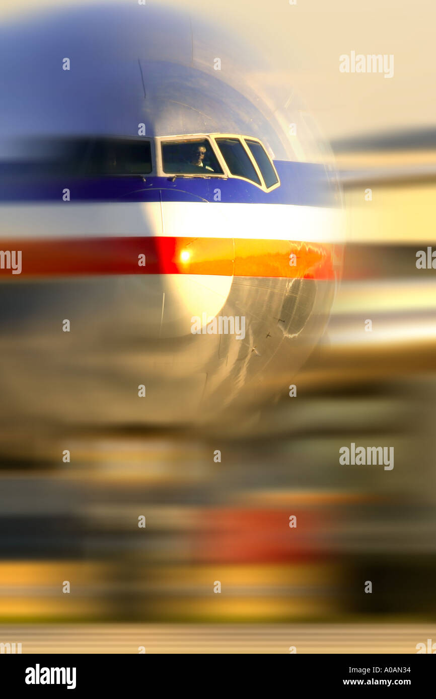 Concept commercial airplane motion blur hi-res stock photography and ...