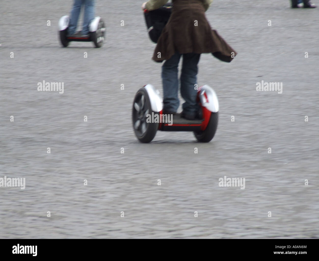 segway personal transporters in town Stock Photo - Alamy