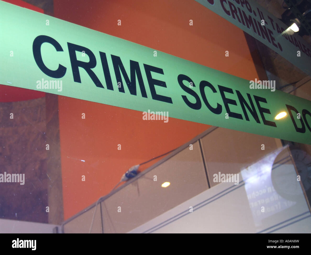 Police tape on window hi-res stock photography and images - Alamy