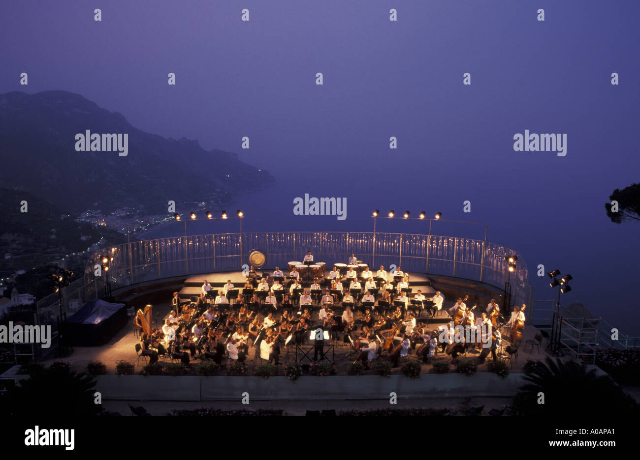 The concert Villa Rufolo Ravello Amalfi coast Campania Italy Stock ...