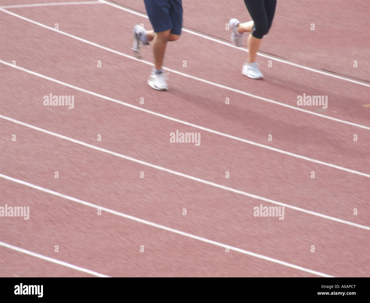 people training on athletics track Stock Photo - Alamy