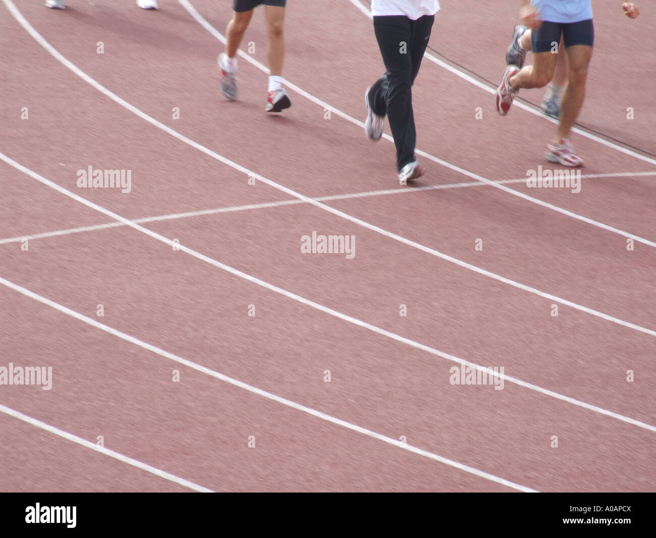 people training on athletics track Stock Photo - Alamy