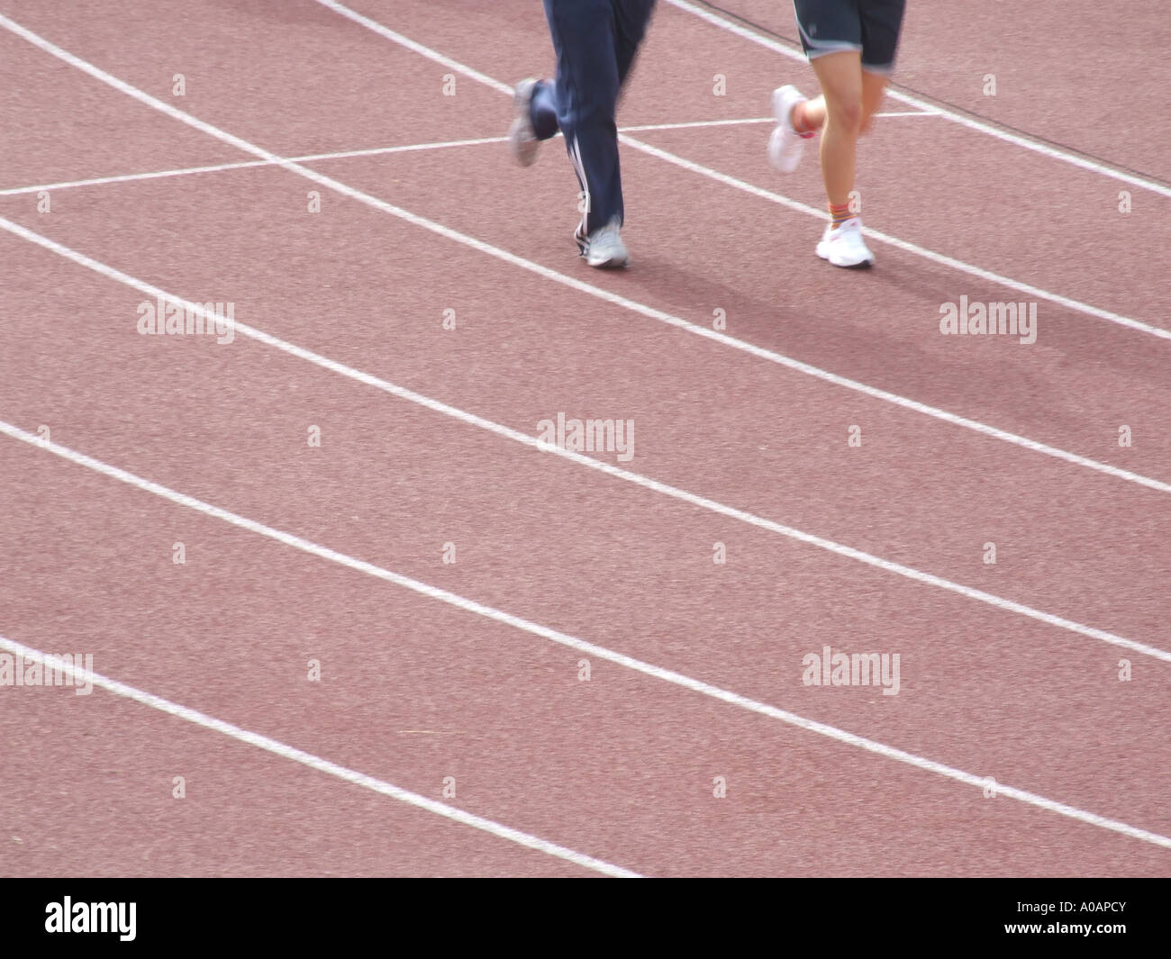 people training on athletics track Stock Photo - Alamy