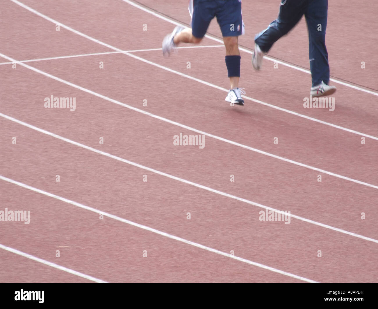 people training on athletics track Stock Photo - Alamy