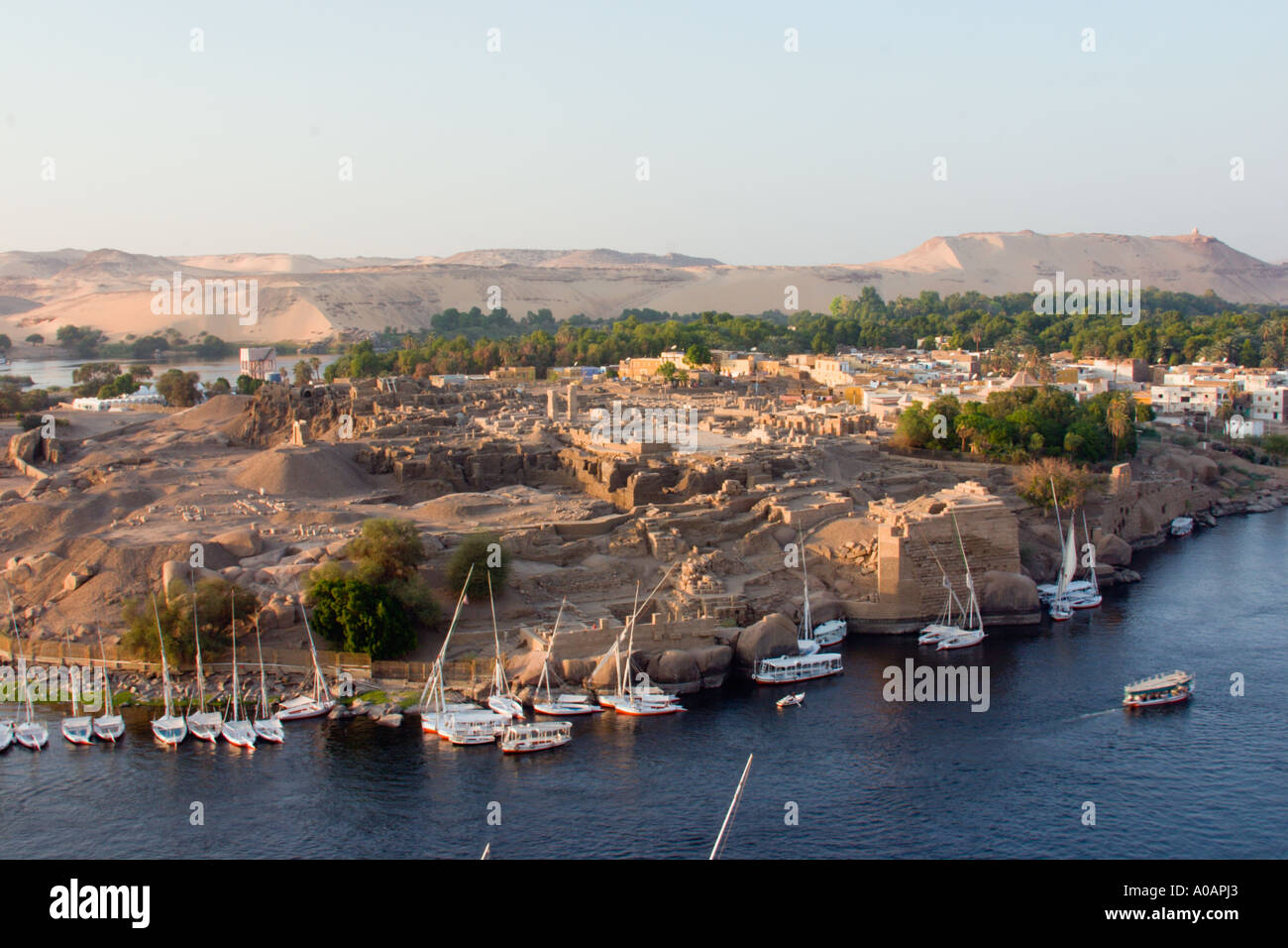 Elephantine Island At Aswan Egypt Stock Photo - Alamy