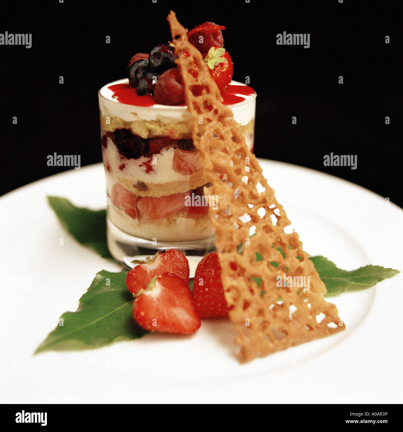 Fruit summer pudding Food Stock Photo - Alamy