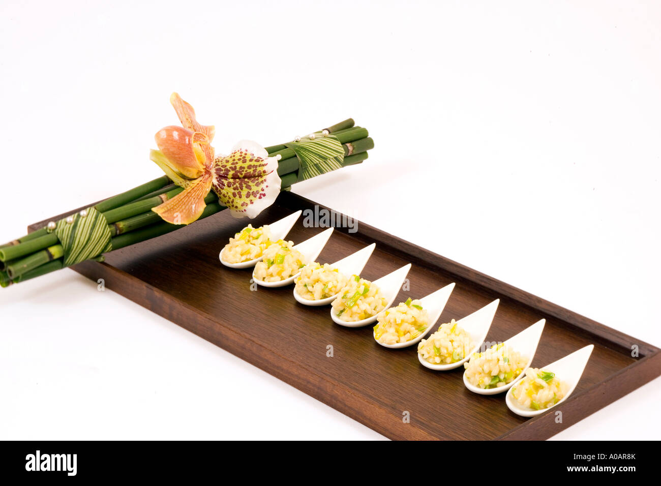 Food mini risotto canape Stock Photo - Alamy