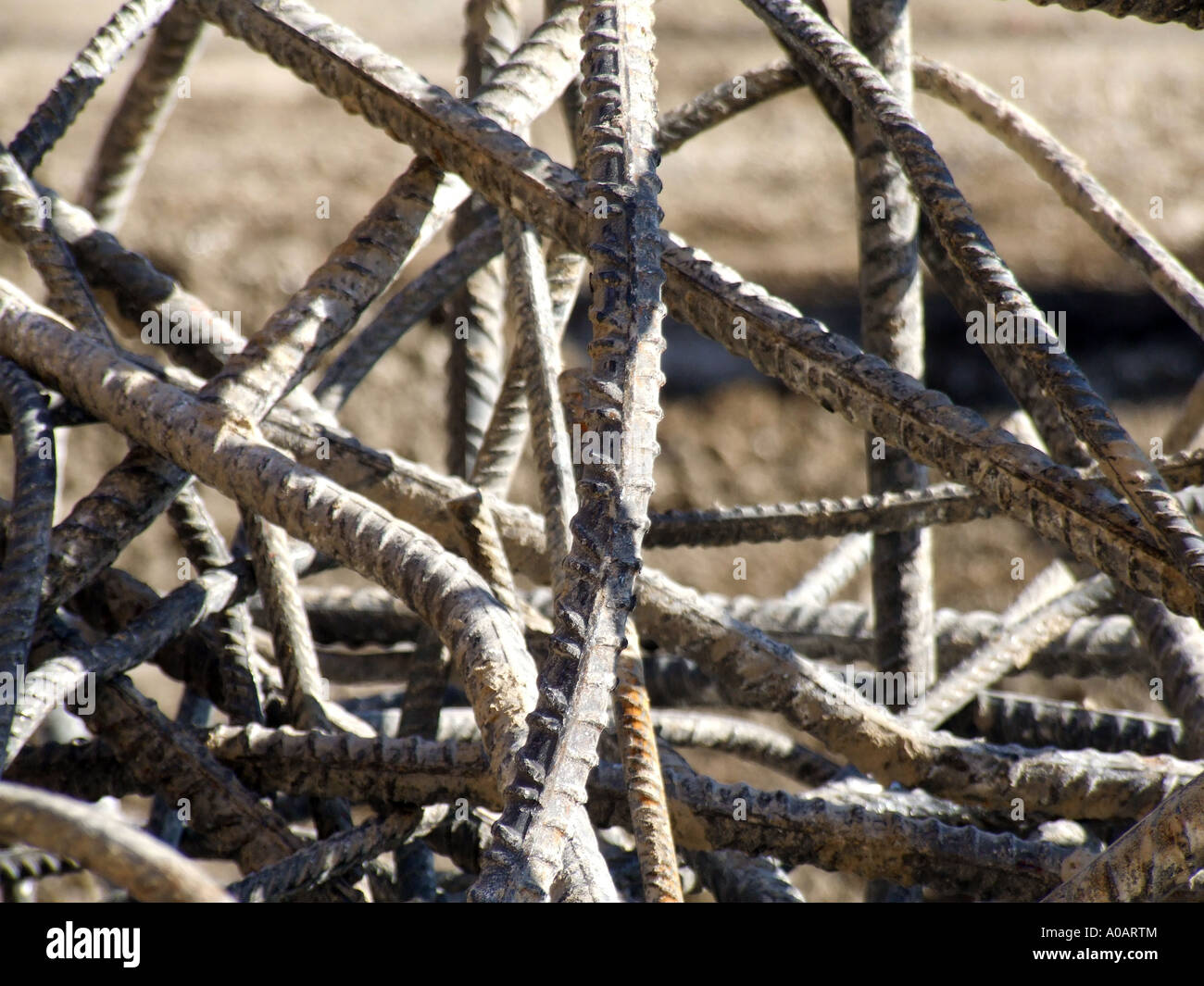 steel fixing metal rods on building site Stock Photo - Alamy