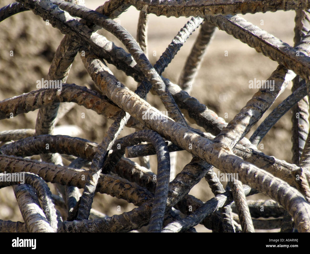 steel fixing metal rods on building site Stock Photo - Alamy