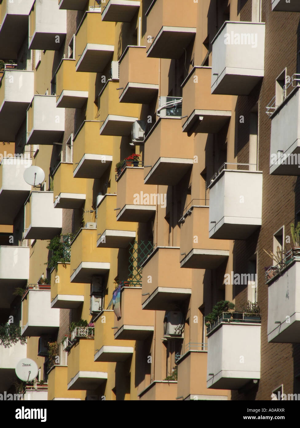 apartment block in rome italy Stock Photo - Alamy