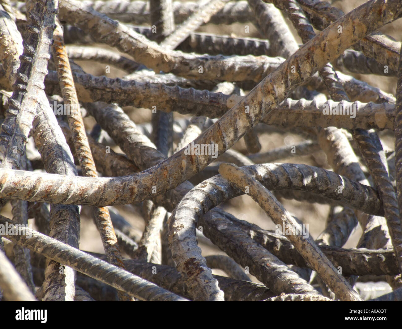 steel fixing metal rods on building site Stock Photo - Alamy