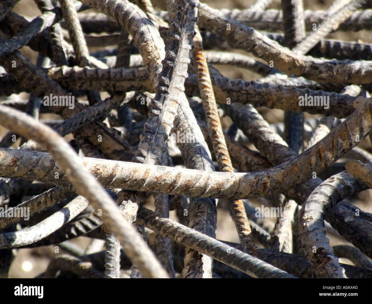 steel fixing metal rods on building site Stock Photo - Alamy