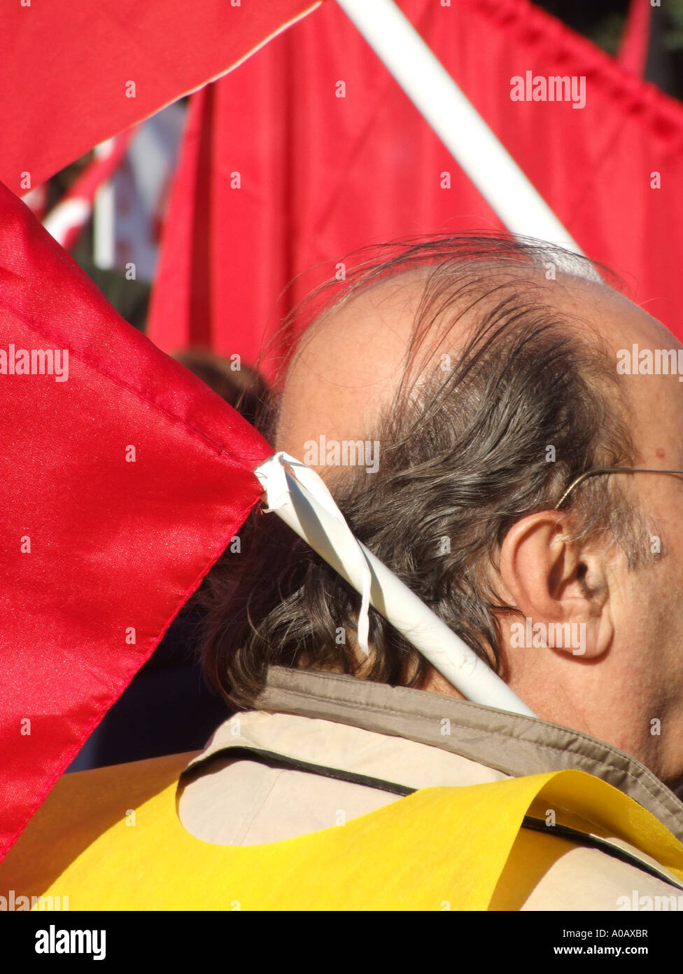 protester at rally Stock Photo - Alamy