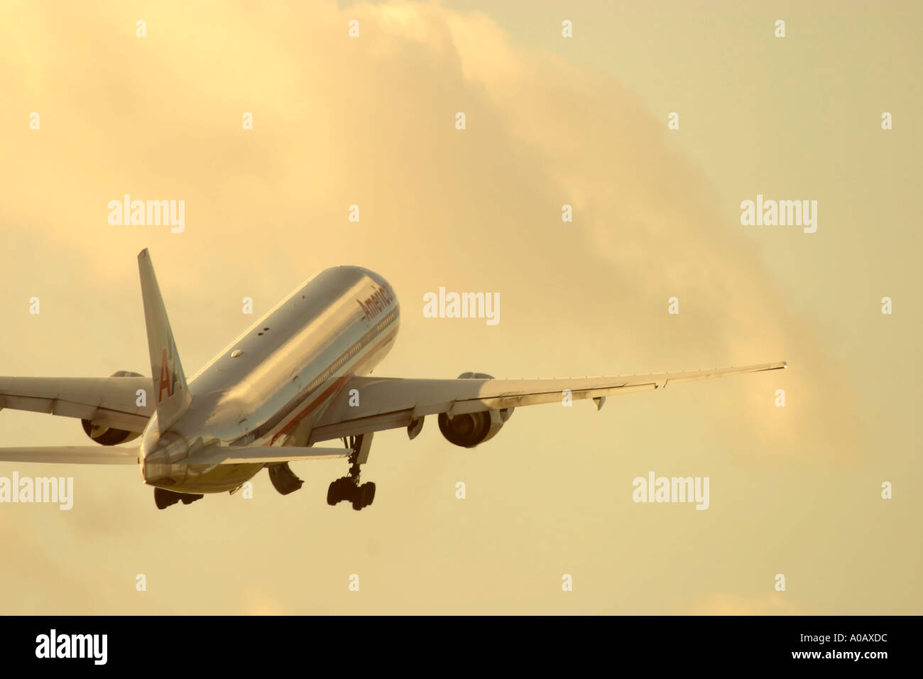 Commercial airplane after take off Stock Photo - Alamy