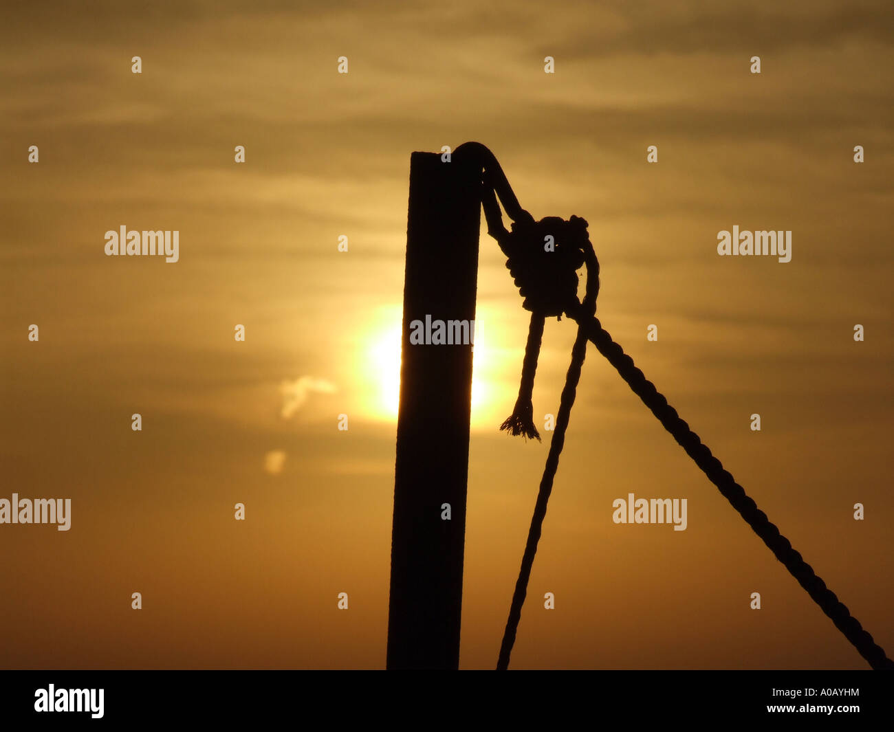 boat rope mooring in port Stock Photo - Alamy