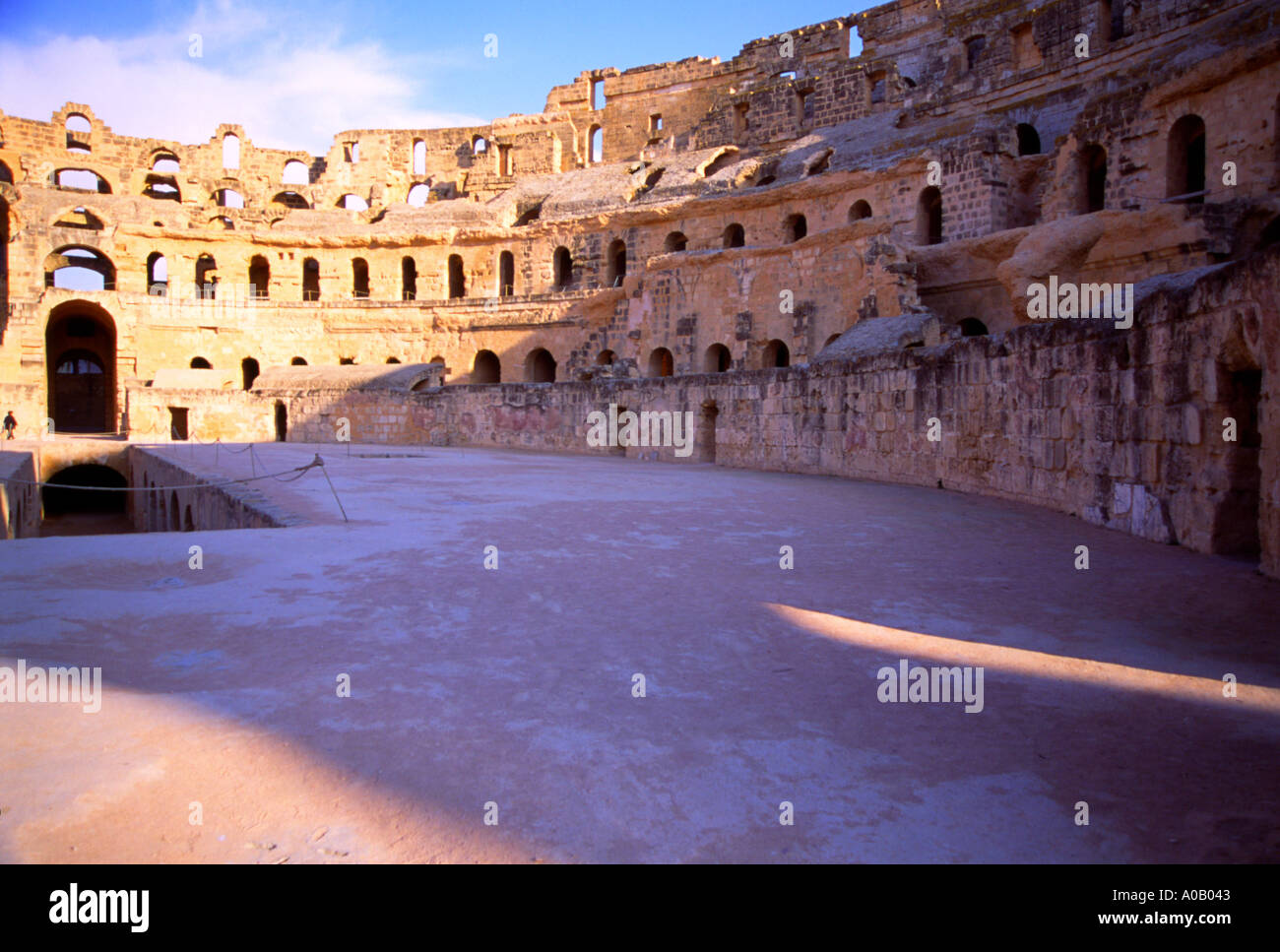Roman amphitheatre inner view ground floor Tunisia 1211 Stock Photo - Alamy
