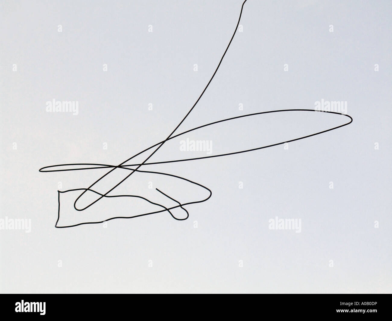 folded metal wire against blue sky Stock Photo - Alamy