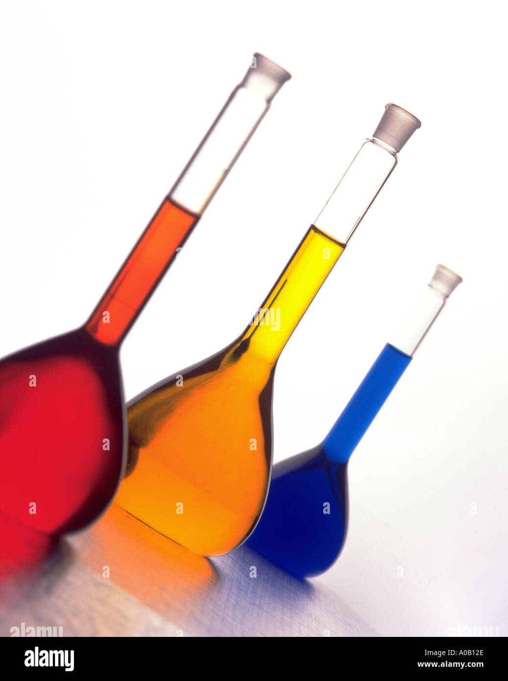 Three glass flasks hi-res stock photography and images - Alamy