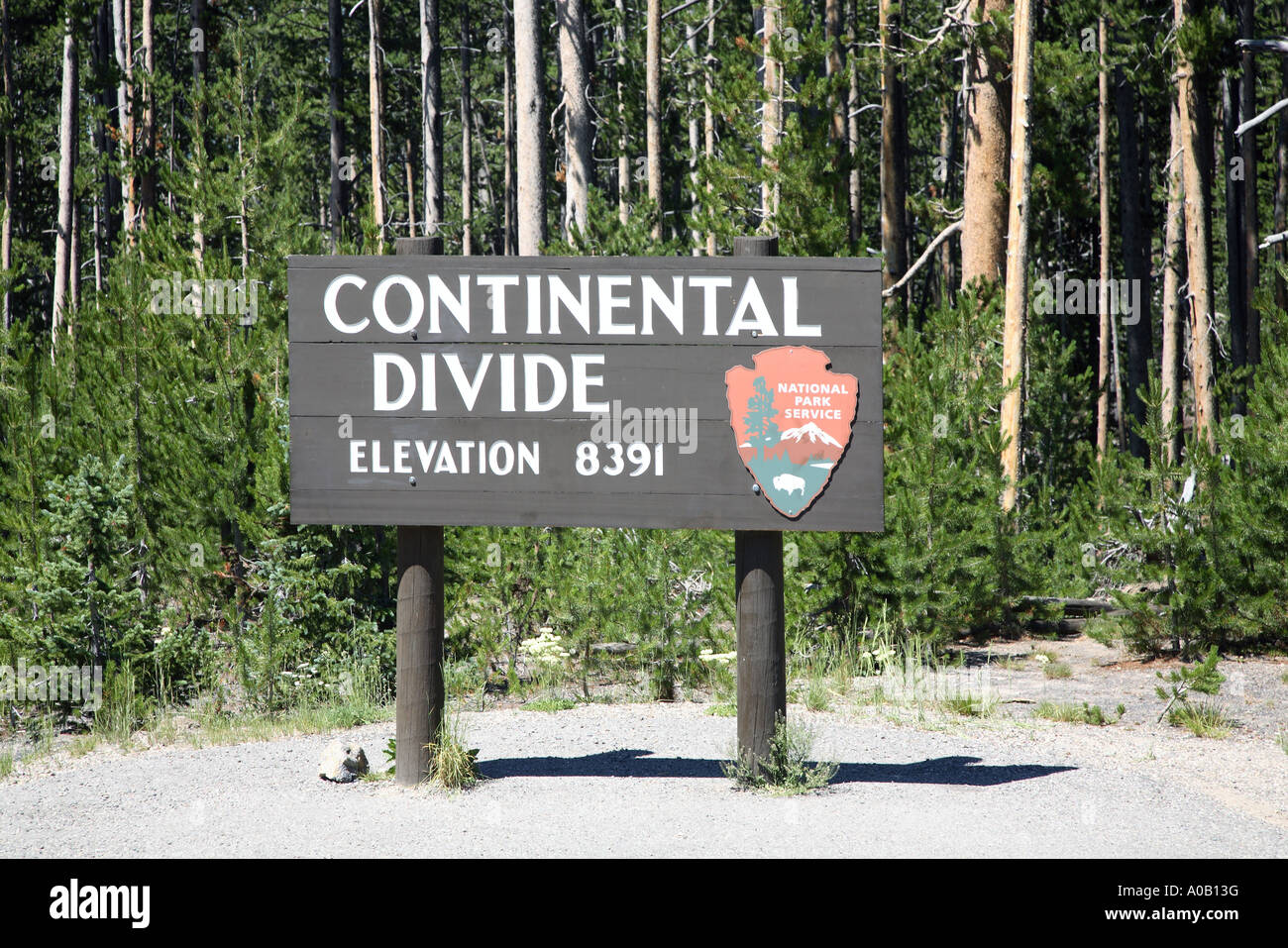 Continental divide yellowstone sign hi-res stock photography and images ...