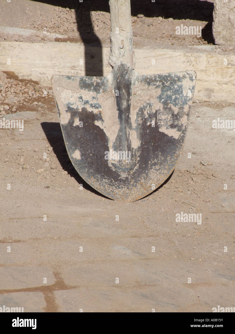one spade on construction site Stock Photo - Alamy